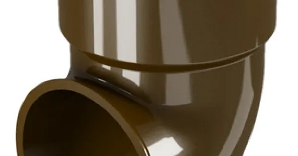 Коляно Devorex завършващо за водосточни тръби ф 80 мм, кафяво, PVC, Classic 120 при Майстора