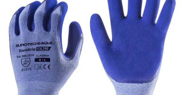 Ръкавици Eurotechnique топени в латекс полиестерни размер 10, сини ...