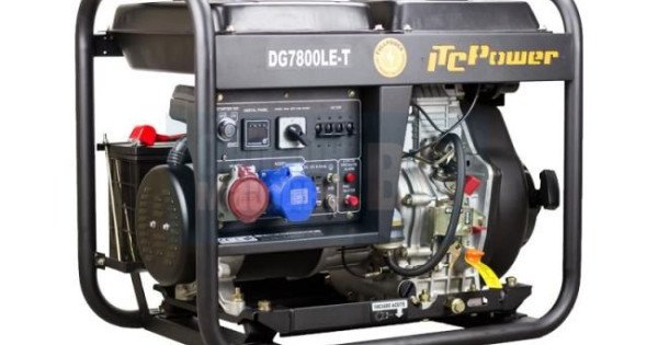 Дизелов мотогенератор трифазен / монофазен ITC Power DG 7800LE/Т, 13 HP ...